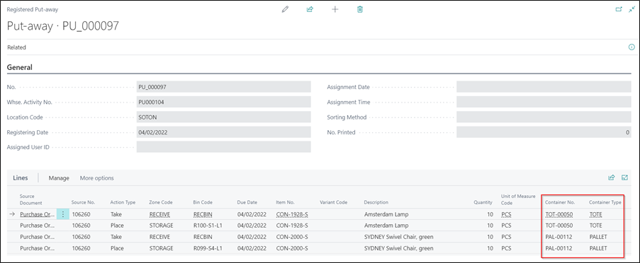 Clever Dynamics - Warehouse Put-Aways